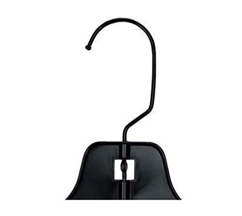 NAHANCO 2507BH Plastic Shirt/Dress Hanger with Black Swivel Hook, Medium Weight, 17", Black (Pack of 100)