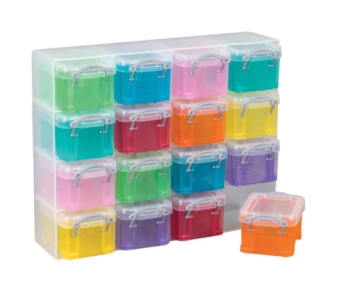 Really Useful Box 11 in. H x 8-13/16 in. W x 2-9.16 in. D Stackable Storage Box - Total Qty: 4