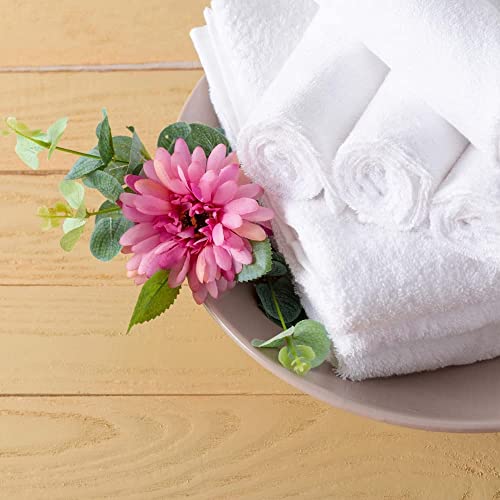 belem Economical 60 White Large Bath Towels Bulk (48x24) -Save $149 in Bulk Bath Towels - 60 Pieces/5 Dozen Wholesale Pack - Salon White Towels, Spa Towels & Gym Towels