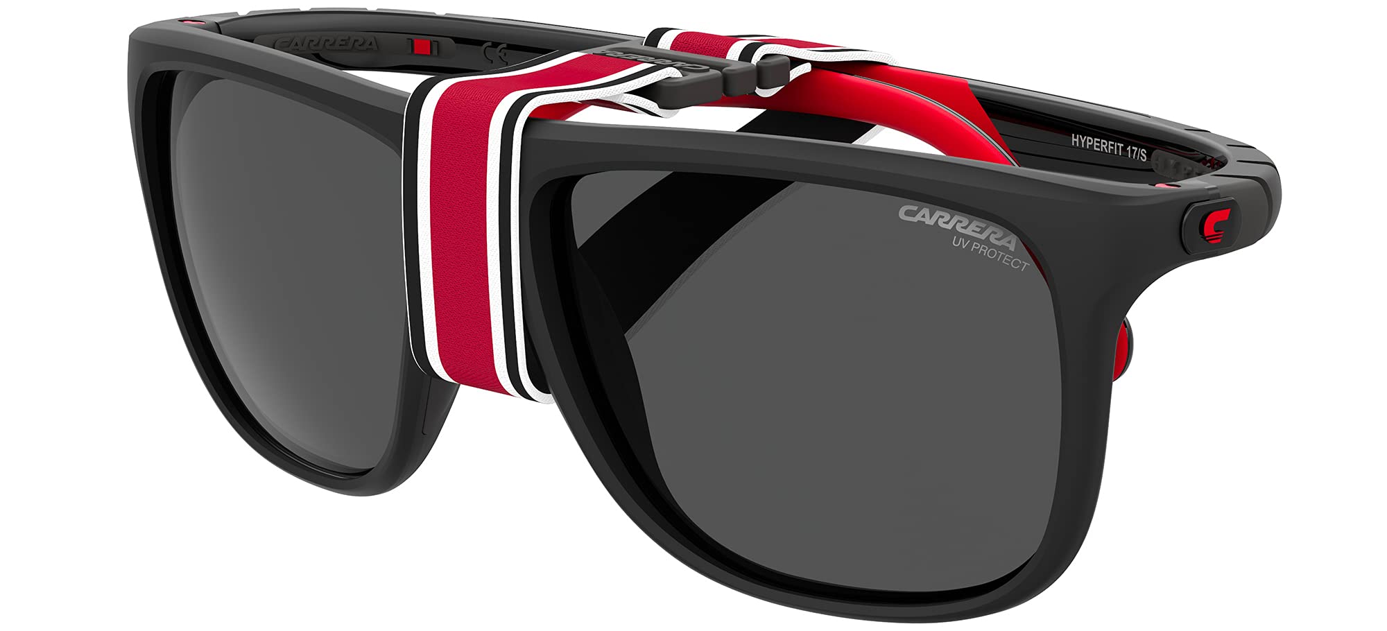 Carrera Hyperfit 17/S Sunglasses, Matte Black Frame, Grey Lens, 716736361154