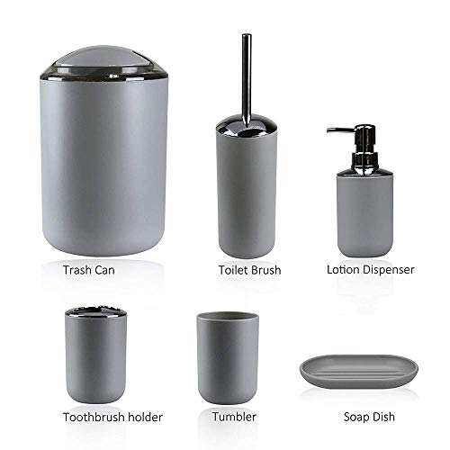 IMAVO Bathroom Accessories Set 6-Piece & Mason Jar Bathroom Accessories Set 4-Piece,Bathroom Accessory Set Complete,Farmhouse Decor Bathroom Set
