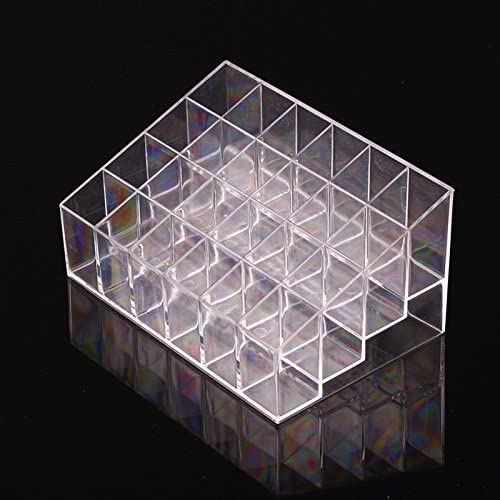 Lipstick Holder Acrylic Lipstick Organiser Makeup Brush Holder Cosmetic Organiser Makeup Sorting Box Cosmetic Ice Box Lipstick Display Rack 24 Stand Practical Design