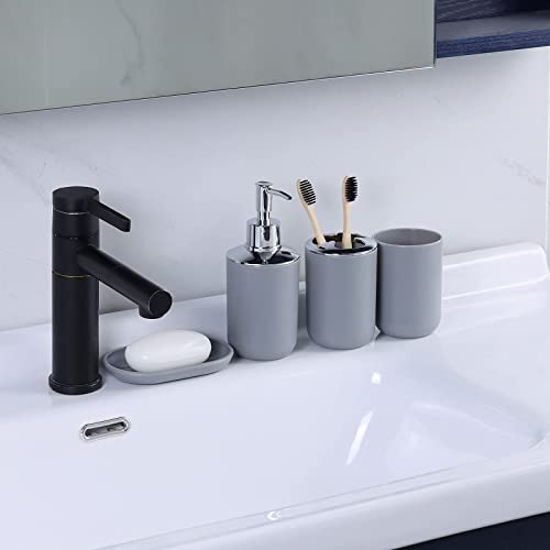 IMAVO Bathroom Accessories Set 6-Piece & Mason Jar Bathroom Accessories Set 4-Piece,Bathroom Accessory Set Complete,Farmhouse Decor Bathroom Set