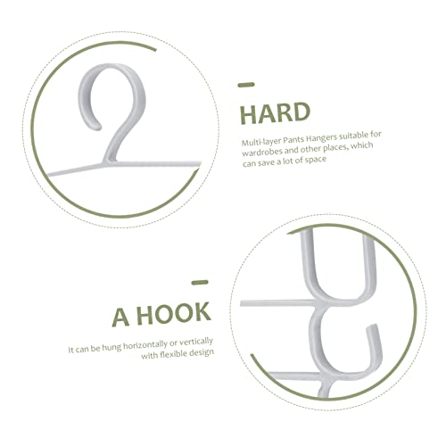 HANABASS 3pcs Tie Rack Hanger Hanger for Pants Multipurpose Hanger Skirt Clothes Hanger Skirts Hangers Leggings Hanger Coat Hanger Pants Rack Trousers Space Saving Hangers Jeans Hangers Pp