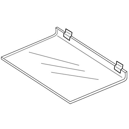 Retail Resource 94300 24" x 8" Slat Wall Shelf, Clear