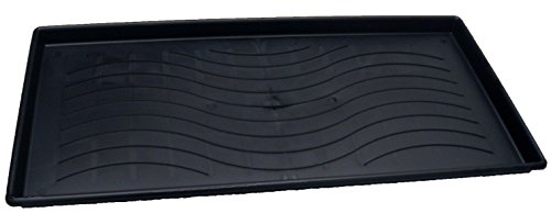 DIAL Industries 22304 Utility Rubber Storage Tray, 14" x 27.75" x 1.25", Black