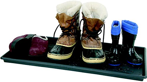 DIAL Industries 22304 Utility Rubber Storage Tray, 14" x 27.75" x 1.25", Black