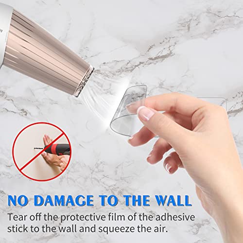 VNKZI Full Stainless Steel Adhesive Shower Caddy Shelf Organizer, No Drilling Rustproof Wall Stall Basket High Suction Shelves with Soap Sponge Holder, Bathroom Storage Rack