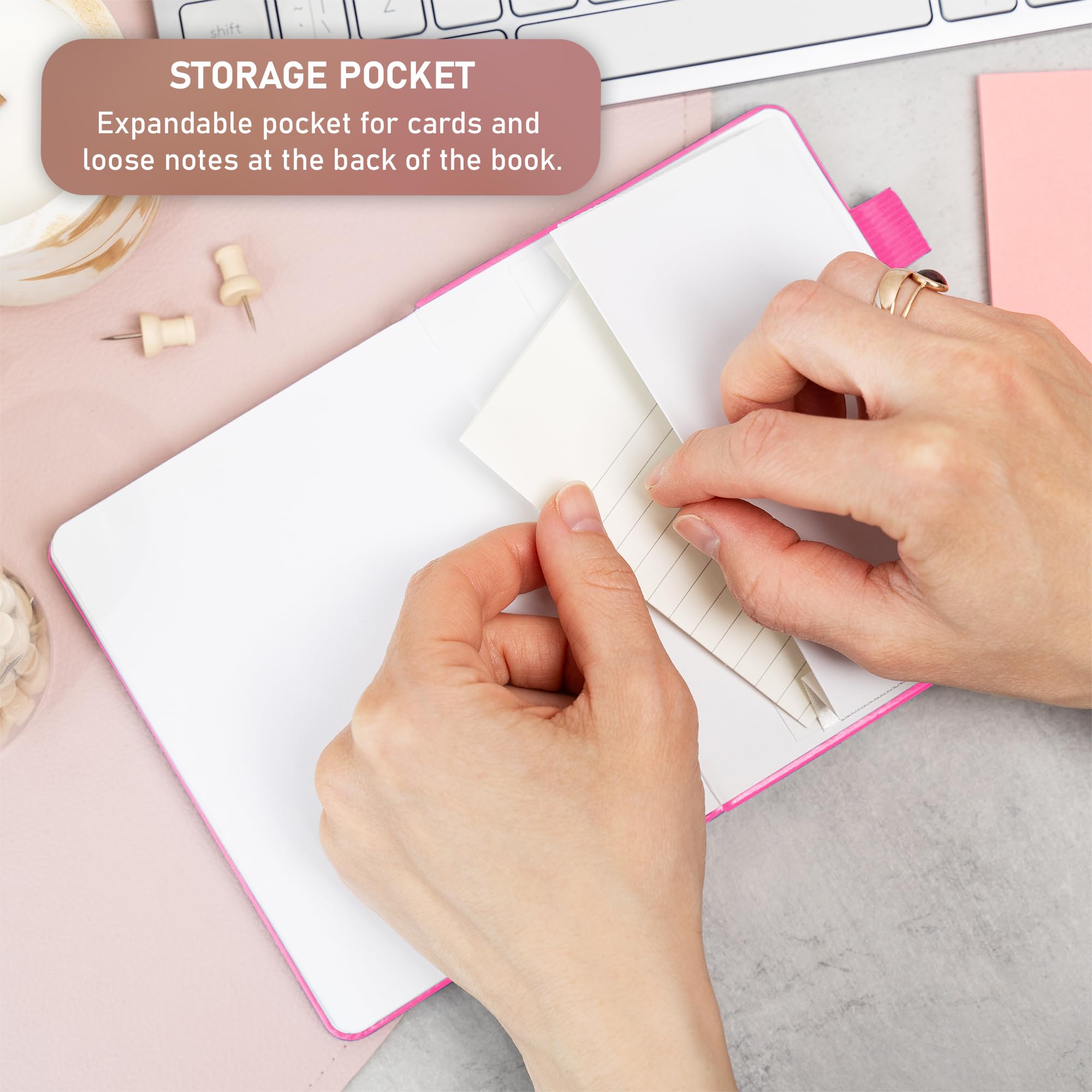 GoGirl Password Book with Alphabetical tabs - Internet Address & Password Keeper Logbook for Password Organization. Journal Notebook for Saving Website Logins Pocket Size 4.0"x5.5", Hot Pink