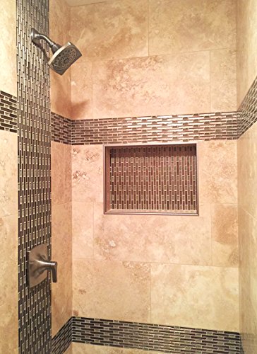 SHOWER CUBE Ready For Tile Waterproof Leak Proof Bathroom Recessed Shower Shelf Shower Niche Organizer Storage For Shampoo and Toiletry Storage (16" x 28" Single Shelve)