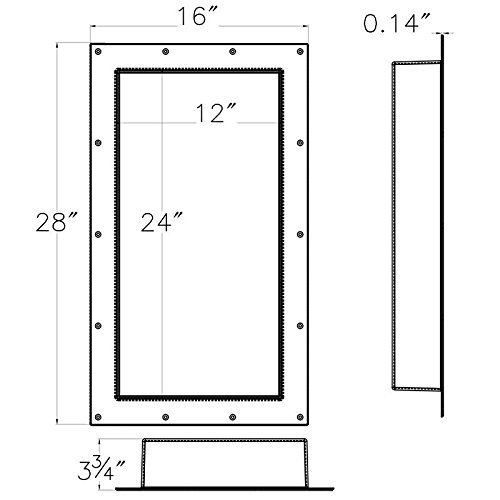 SHOWER CUBE Ready For Tile Waterproof Leak Proof Bathroom Recessed Shower Shelf Shower Niche Organizer Storage For Shampoo and Toiletry Storage (16" x 28" Single Shelve)