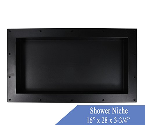 SHOWER CUBE Ready For Tile Waterproof Leak Proof Bathroom Recessed Shower Shelf Shower Niche Organizer Storage For Shampoo and Toiletry Storage (16" x 28" Single Shelve)