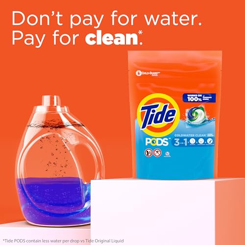 Tide PODS Laundry Detergent Soap Pods, Clean Breeze, 3 Bag Value Pack, 37 Count (Pack of 3)