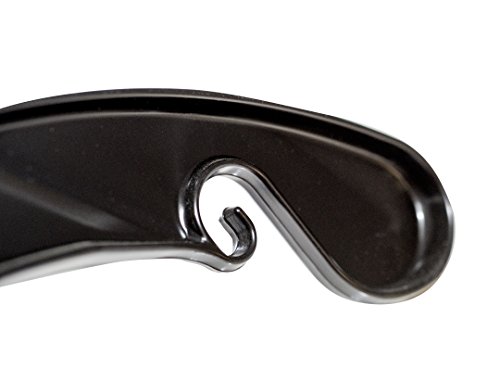 NAHANCO 2507 Plastic Shirt/Dress Hanger with Chrome Swivel Hook, Medium Weight, 17", Black (Pack of 100)