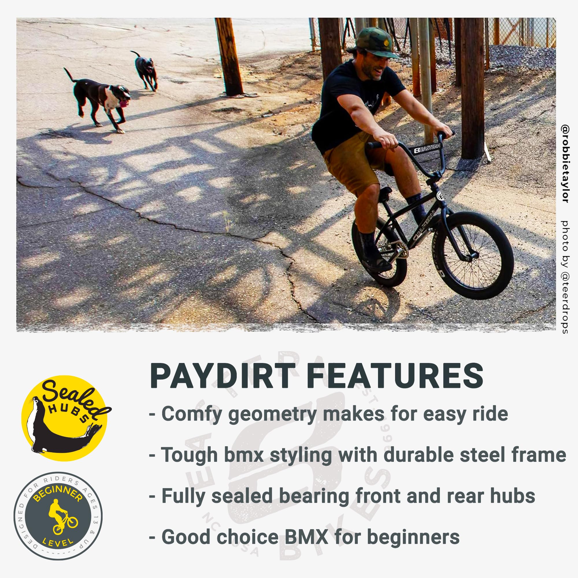 Eastern Bikes Eastern BMX Bikes - Paydirt Model 20 Inch Bike. Lightweight Freestyle Bike Designed by Professional BMX Riders at (Yellow)