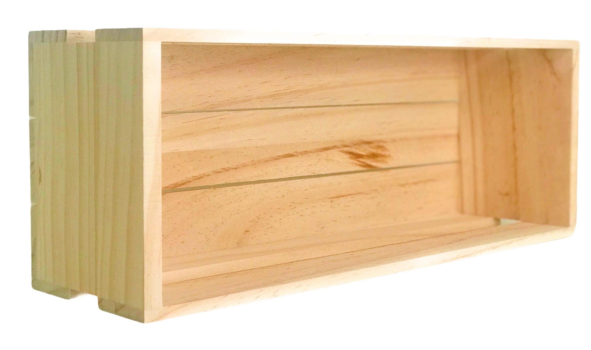 Oojami 3 Pack Wood Craft Crate Caddy Set | Nesting, Wood crates for Display, Wooden Boxes for Crafts, Decorative Wooden Crate, Wood Box Storage Crate, centerpieces for Home, Bathroom