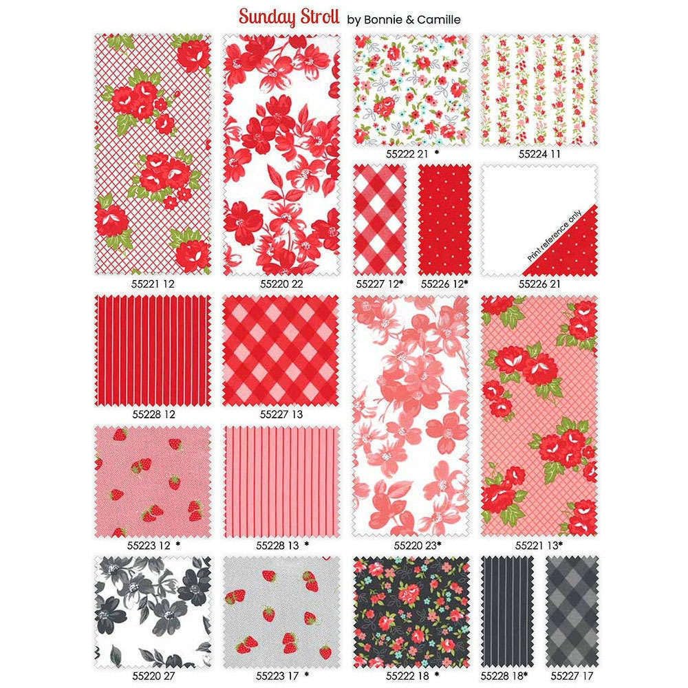 Sunday Stroll Layer Cake®, 42-10" Precut Fabric Quilt Squares by Bonnie & Camille