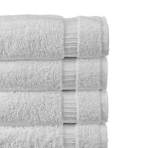 Chakir Turkish Linens 100% Cotton Premium Turkish Washcloths | 13'' x 13'' (Washcloth-12 Piece - White)