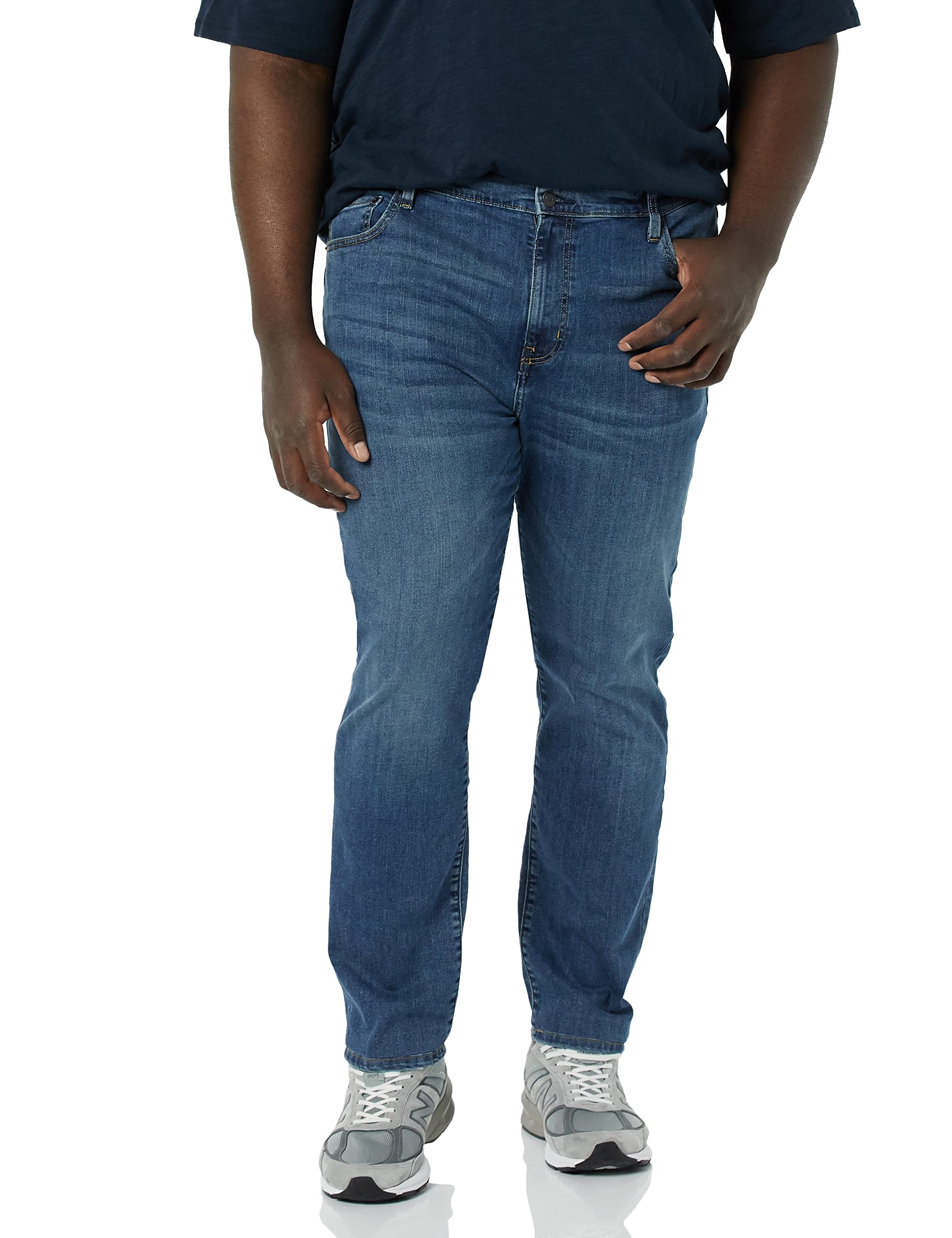 Amazon Essentials Skinny Jeans for Men - High Stretch Denim, Comfortable Fit, Skinny-fit Style, Dark Wash, 34W x 28L