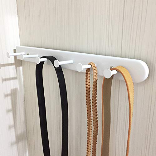Kelendle Extendable Sliding Wardrobe Hook Rail with Hardware Pull Out Closet Rod Clothing Hanging Hooks Organizer for Home, Office, Hotel (5 Hooks)