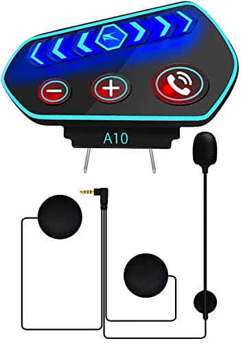 Motorcycle Helmet Bluetooth Headset,Outdoor Bluetooth headphones for Helmet,160 Hrs Riding Bluetooth Speaker Helmet, A10 Motorbike Helmet Communication System (Waterproof/Handsfree/Stereo Music/GPS)