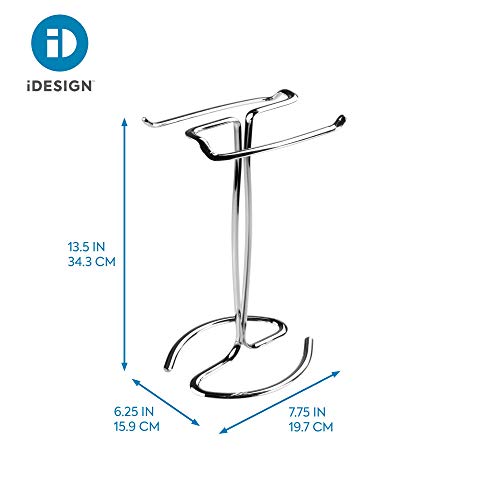 iDesign Metal Hand Towel Rack, The Axis Collection β Holds 2 Hand Towels, 7.75β x 6.25β x 13.5β, Chrome