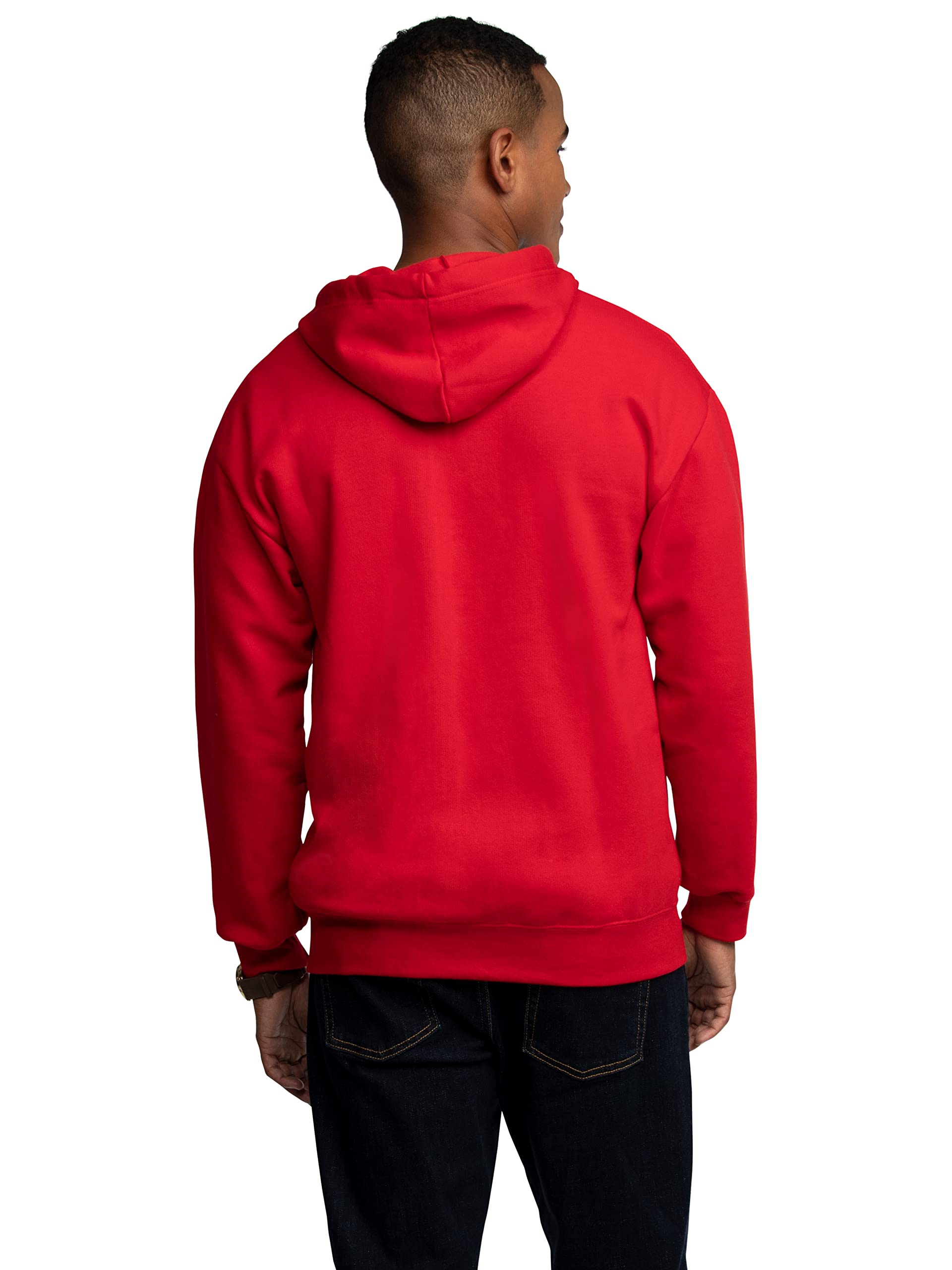 Fruit of the Loom Eversoft Fleece Hoodies, Pullover, Moisture Wicking & Breathable, Sizes S-4x, Red Full Zip, Medium