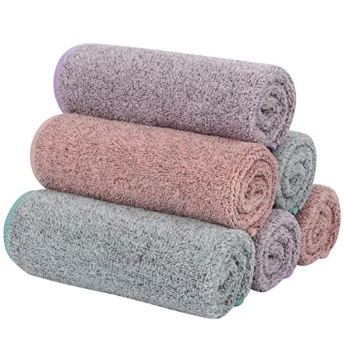 SINLAND Microfiber Face Towels Ultra Soft Facial Washcloths Face Cloth 12Inch x 12Inch 6 Pack