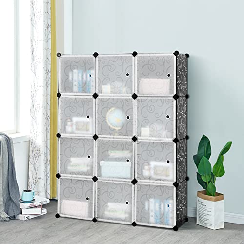 HAPPYGRILL Portable Closet Wardrobe Clothes Cabinet Bedroom Armoire DIY Storage Organizer Cubes for Bedroom Travel