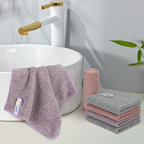 SINLAND Microfiber Face Towels Ultra Soft Facial Washcloths Face Cloth 12Inch x 12Inch 6 Pack