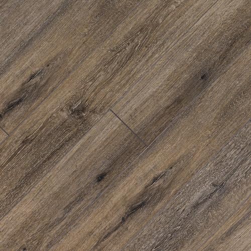MSI Rutledge 7 in. x 48 in. x 20 MIL Luxury Vinyl Flooring, Rigid Core Planks, LVT Tile, Click Lock Floating Floor, Waterproof LVT, Wood Grain Finish, CASE, Autumn Woods Brown, 23 Square Feet