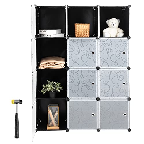 HAPPYGRILL Portable Closet Wardrobe Clothes Cabinet Bedroom Armoire DIY Storage Organizer Cubes for Bedroom Travel