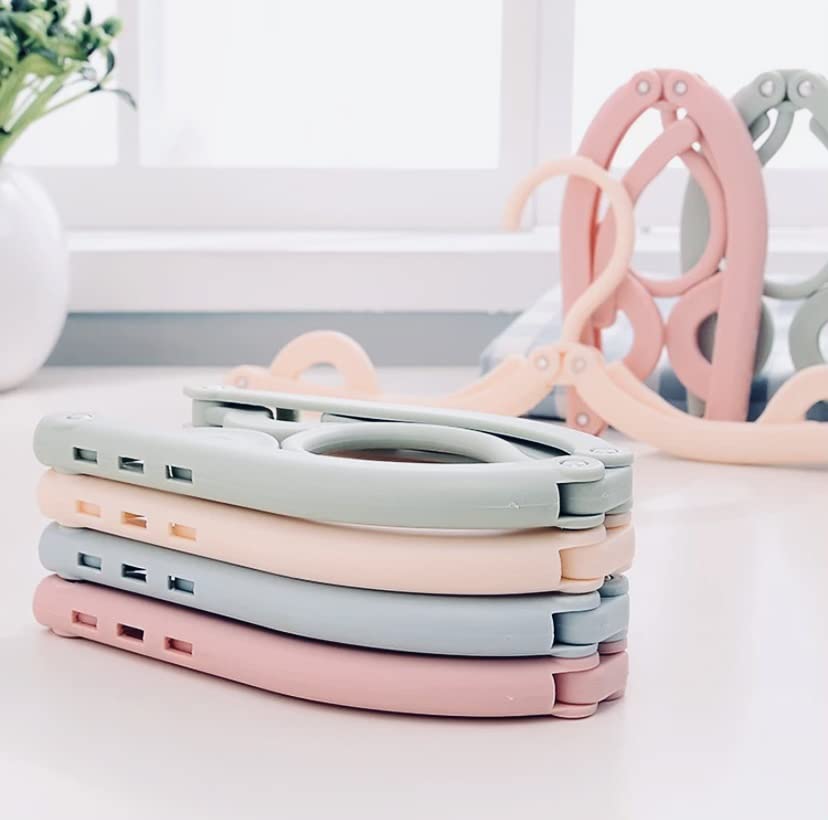 6 Pcs Travel Hangers - Portable Folding Clothes Hangers Travel Accessories Foldable Clothes Drying Rack for Travel