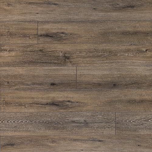 MSI Rutledge 7 in. x 48 in. x 20 MIL Luxury Vinyl Flooring, Rigid Core Planks, LVT Tile, Click Lock Floating Floor, Waterproof LVT, Wood Grain Finish, CASE, Autumn Woods Brown, 23 Square Feet