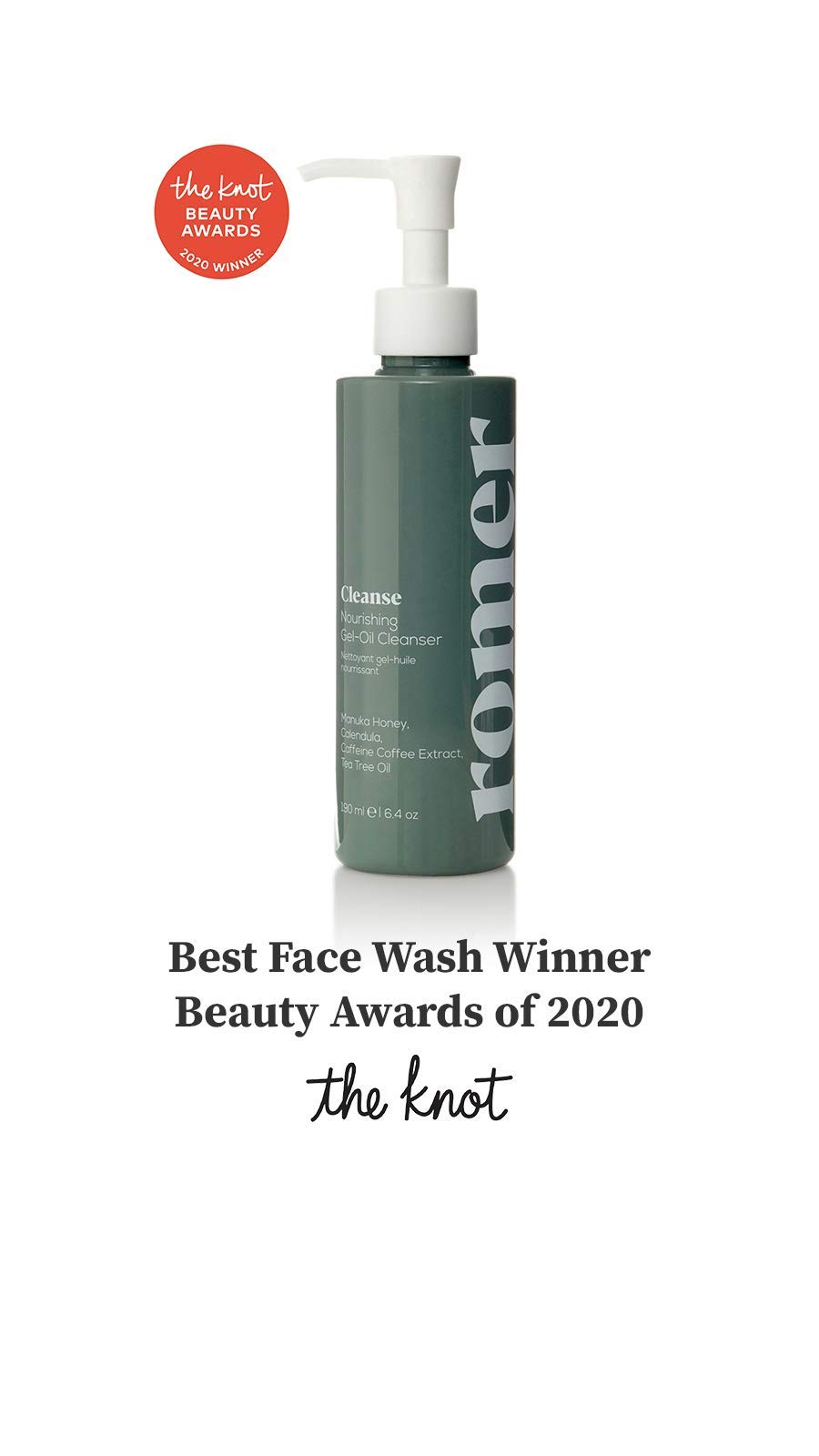 ROMER Skincare Cleanse Nourishing Gel-Oil Cleanser - Gentle Aloe-based Face Wash, Hydrating, Makeup Removing (190ml/6.4oz)