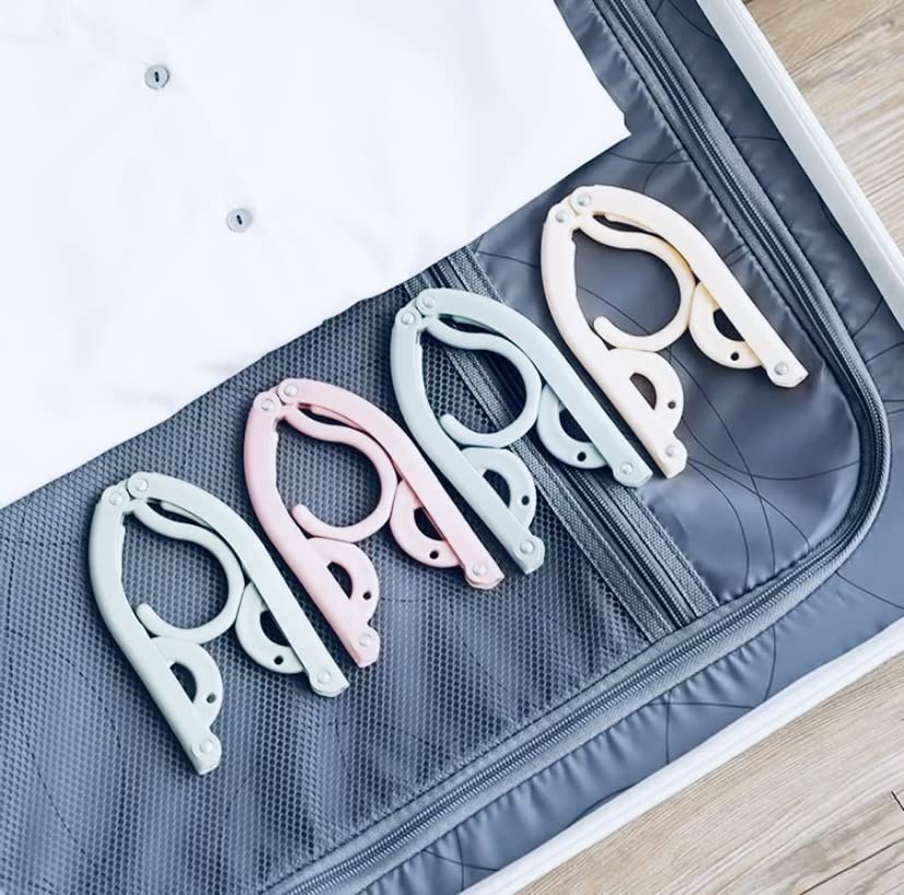 6 Pcs Travel Hangers - Portable Folding Clothes Hangers Travel Accessories Foldable Clothes Drying Rack for Travel