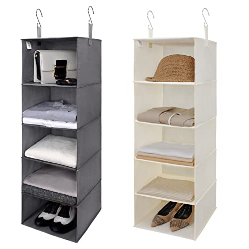 GRANNY SAYS Bundle of 1-Pack Hanging Storage Organizer & 1-Pack Hanging Organizer for Closet
