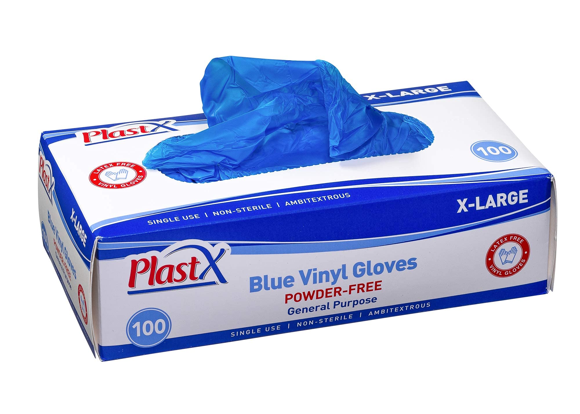 100 Count Blue Vinyl Disposable Gloves Small Cleaning Plastic General Purpose Gloves Latex Free