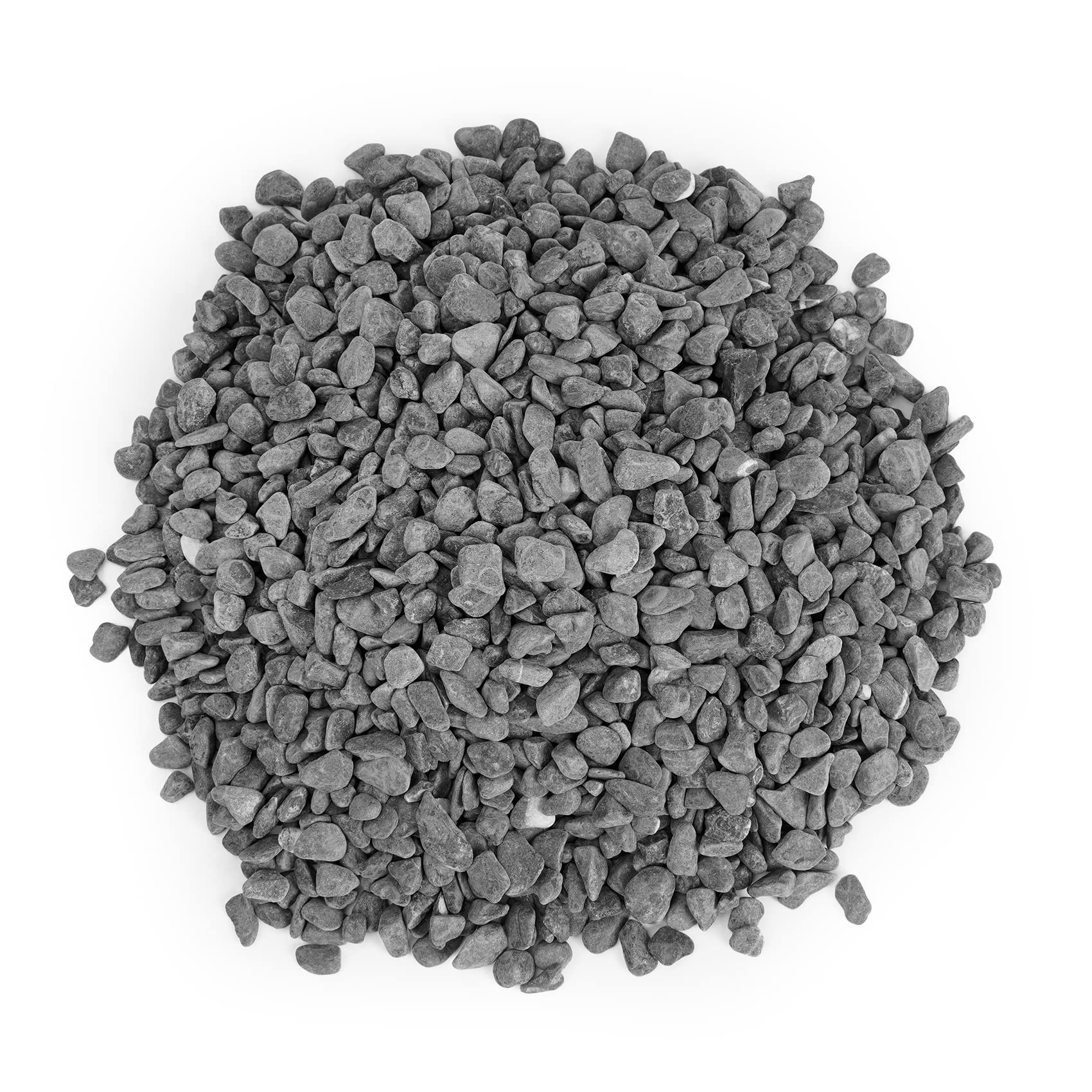 Mr. Fireglass Natural Decorative Gray Bean Pebbles 1/5" Crushed Gravel Stone for Decorating Garden, Succulent Plants and Walkway (2-lb Bag)
