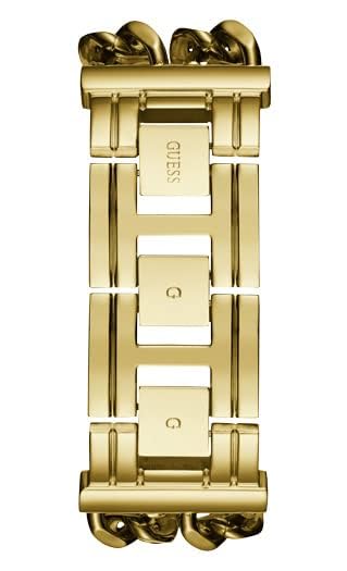 GUESS Women's Quartz Watch with Stainless Steel Strap, Gold, 24 (Model: U1117L5)