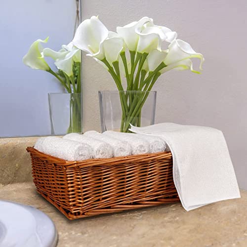 Orighty Microfiber Washcloths Towels Set 50 Pack, Highly Absorbent and Soft Feel Face Cloths, Multi-Purpose Wash Cloths for Bathroom, Hotel, Spa, and Gym, 12x12 Inch