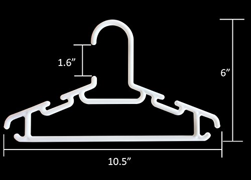 Tosnail 40 Pack Plastic Children's Hangers - White
