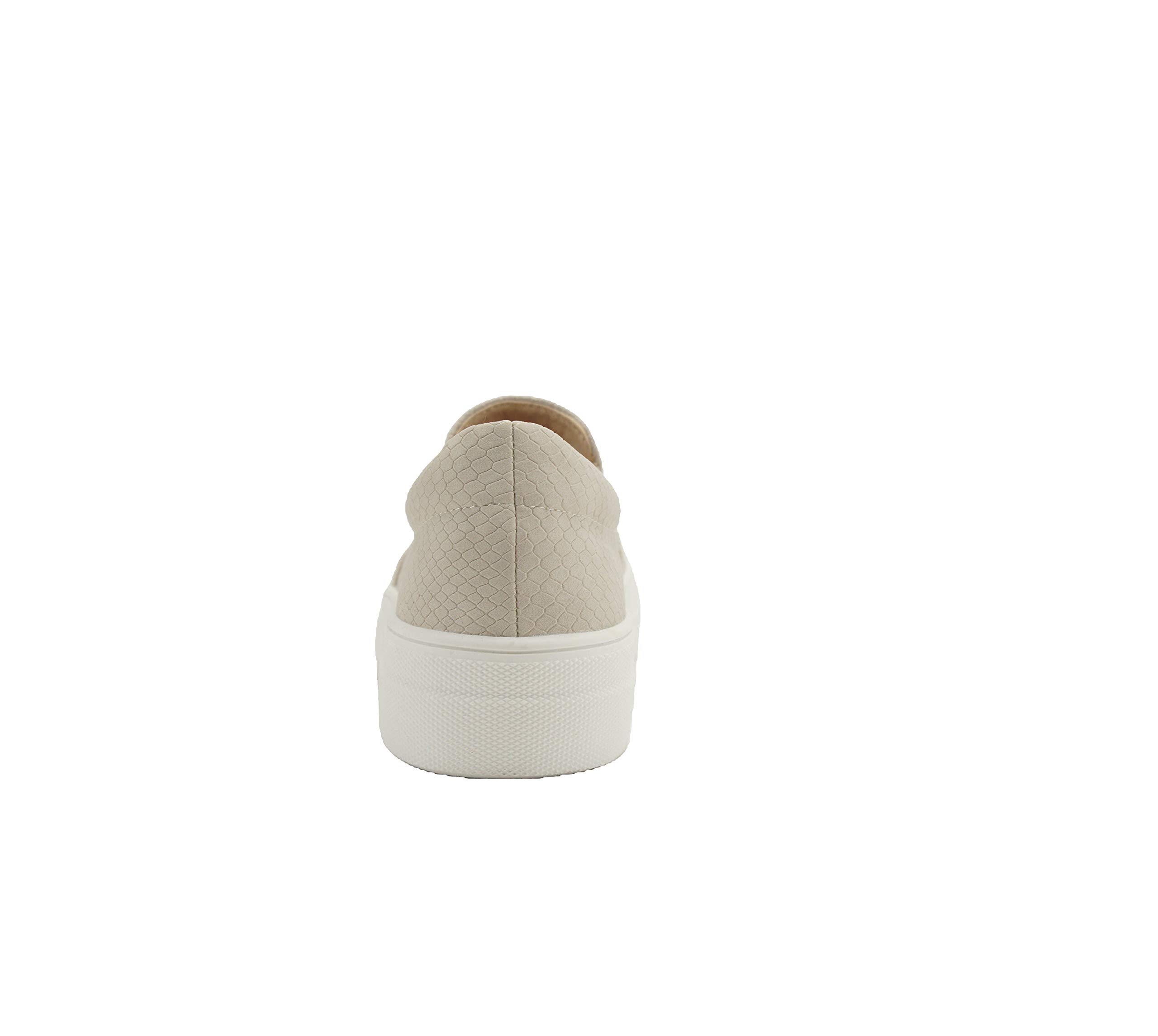 Soda TOPSHOE ave- Hike Platform Slip- On Sneaker w/Cushion Foam (L-Stone Cobra, Numeric_7_Point_5)