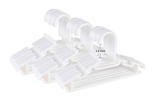 Tosnail 40 Pack Plastic Children's Hangers - White