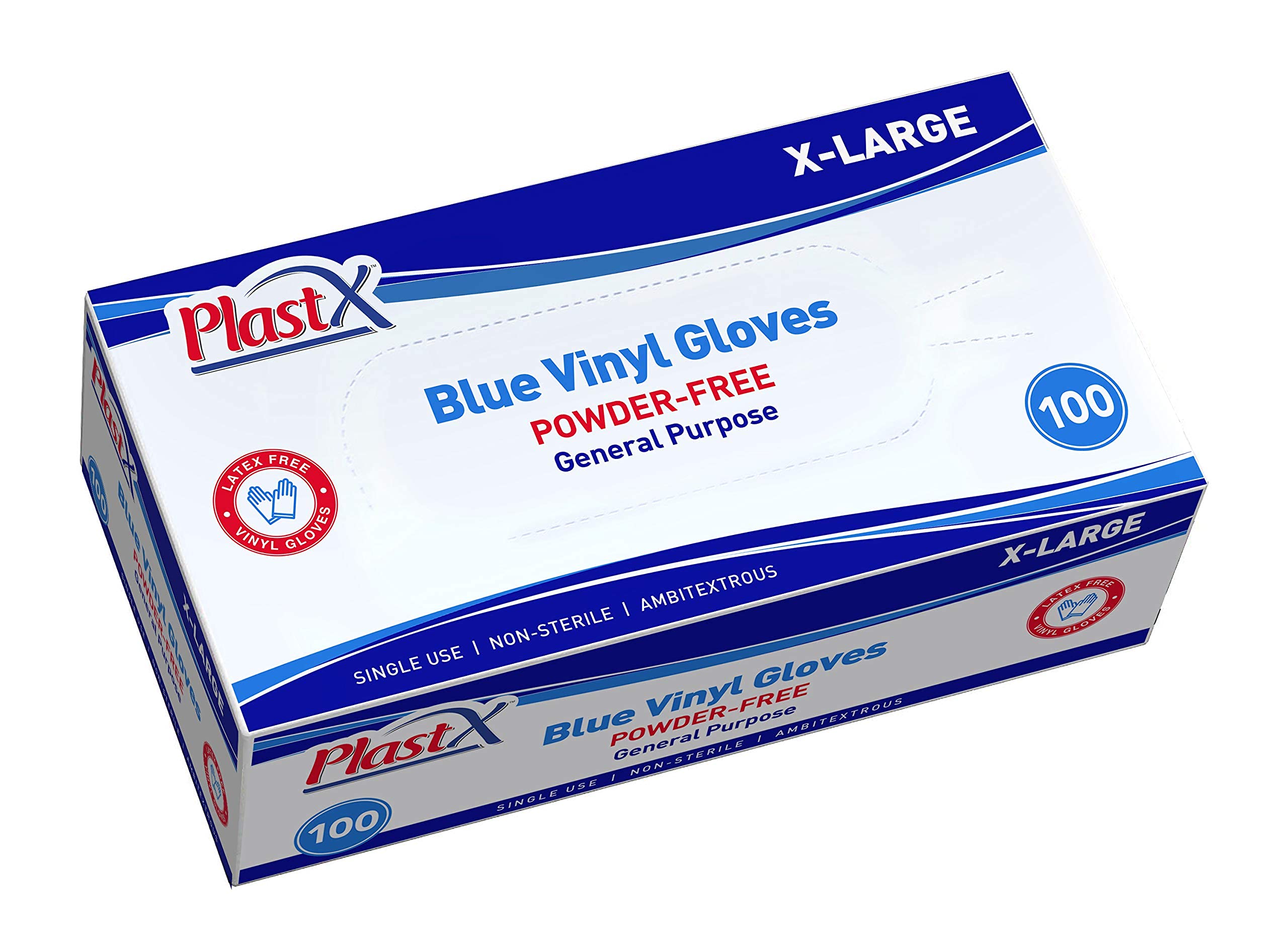 100 Count Blue Vinyl Disposable Gloves Small Cleaning Plastic General Purpose Gloves Latex Free