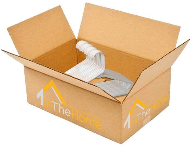 1InTheHome Standard Plastic Hangers, Hanger (30 Pack) Notched