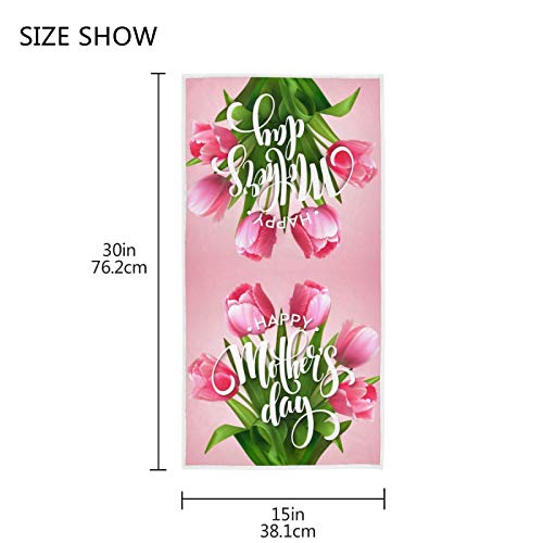 senya Soft Hand Towels, Mother's Day Blooming Tulip Flowers Highly Absorbent Hand Towels for Bathroom