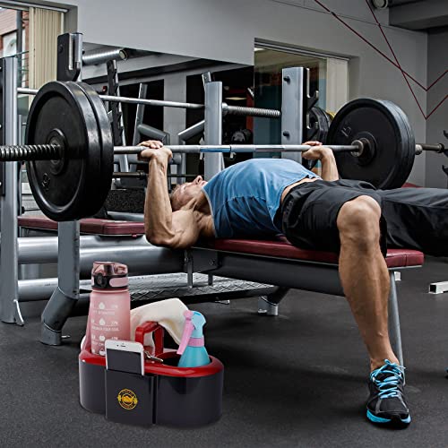 ProtoNiMBUS The Original Multipurpose Bottle Caddy for Gym β Caddy Organizer for Phone, Keys, Water Bottle, Sprayer, Towel β Heavy-Duty Caddy Organizer with Handle β 12 x 6 x 4.5-inch