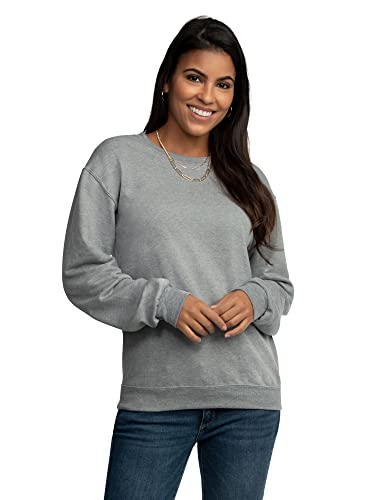 Fruit of the Loom Men's Moisture Wicking Eversoft Fleece Sweatshirt, Grey Heather, X-Large