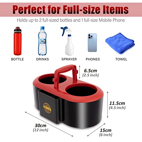 ProtoNiMBUS The Original Multipurpose Bottle Caddy for Gym β Caddy Organizer for Phone, Keys, Water Bottle, Sprayer, Towel β Heavy-Duty Caddy Organizer with Handle β 12 x 6 x 4.5-inch